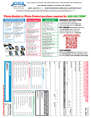 Get Your Printable Picture Day Form Here - CSI Portrait Group